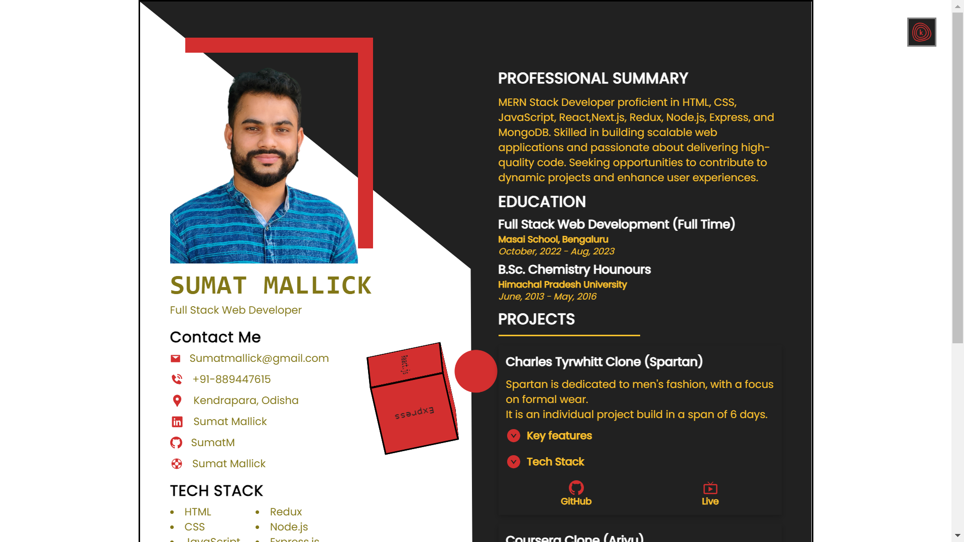 GitHub - SumatM/web_resume: "Introducing my Web Resume, a professionally designed interactive ...